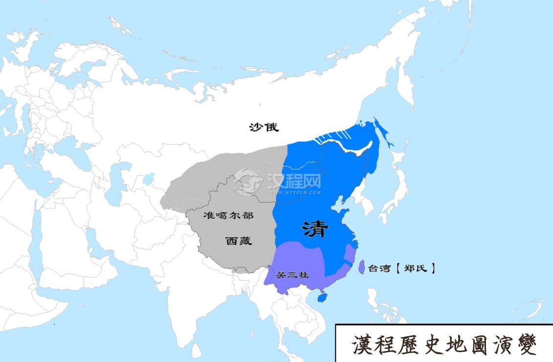 清朝地图_清朝历史地图_清朝历史地图演变_汉程历史